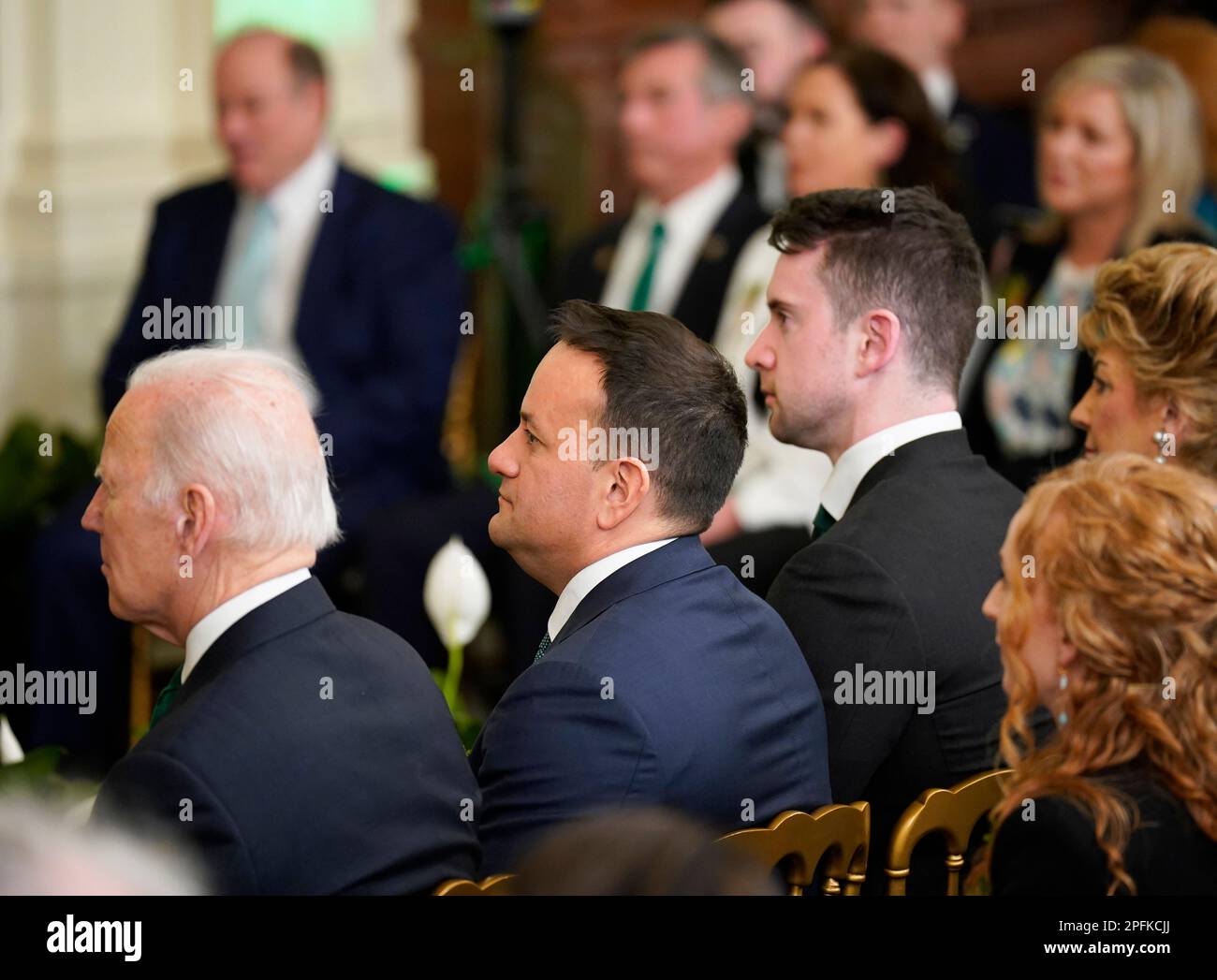 (Left-right) US President Joe Biden, Taoiseach Leo Varadkar and Matthew ...