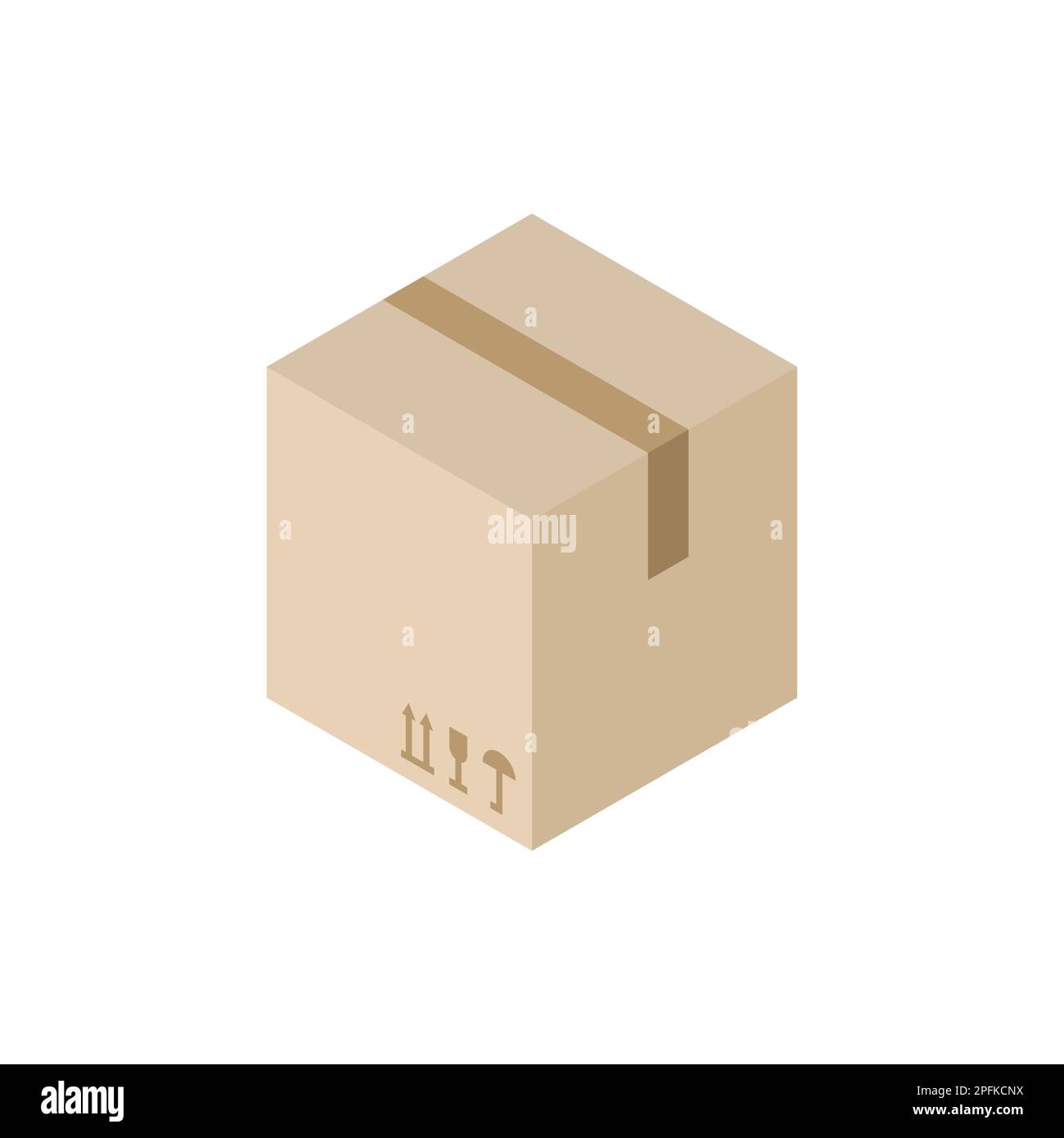 Parcel box isolated. Postal box Vector illustration Stock Vector Image ...