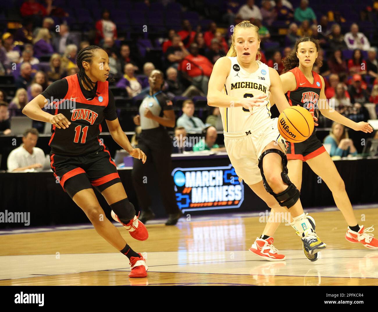 Baton Rouge, USA. 17th Mar, 2023. Michigan Wolverines guard Maddie ...