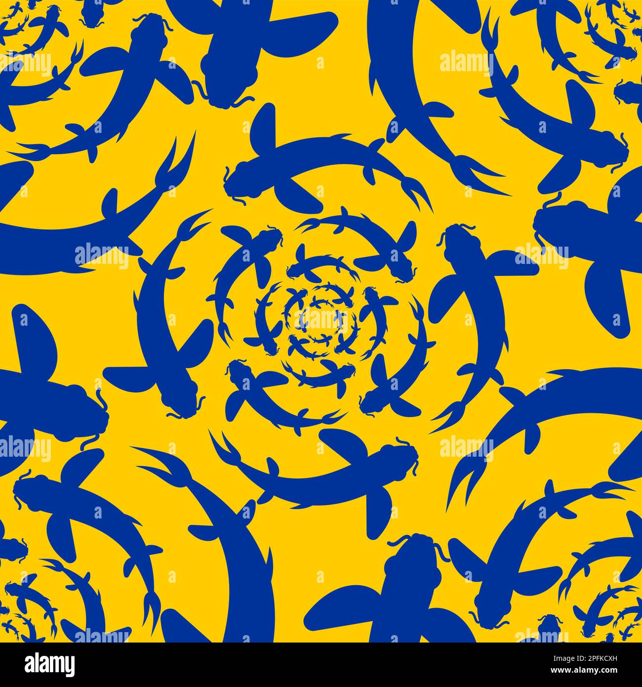 Chinese fish pattern seamless. Fishes background Stock Vector Image ...