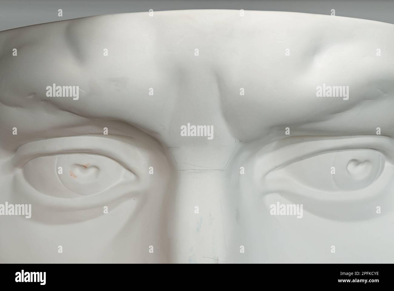 Plaster head model cast of eyes for learning face drawing on fine art lessons Stock Photo - Alamy