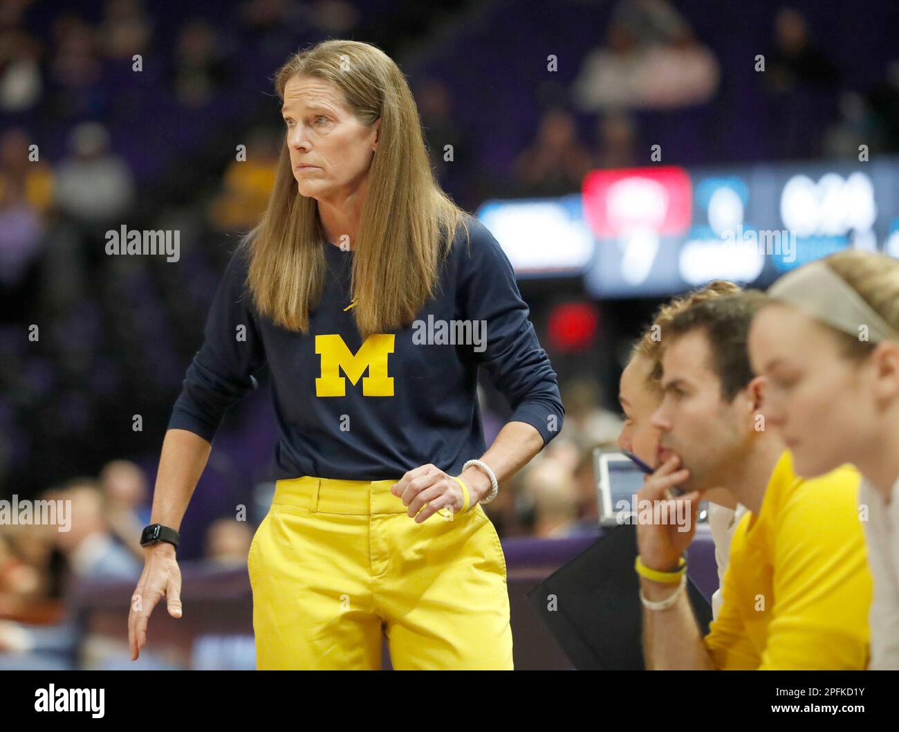 Baton Rouge, USA. 17th Mar, 2023. Michigan Wolverines head coach Kim ...