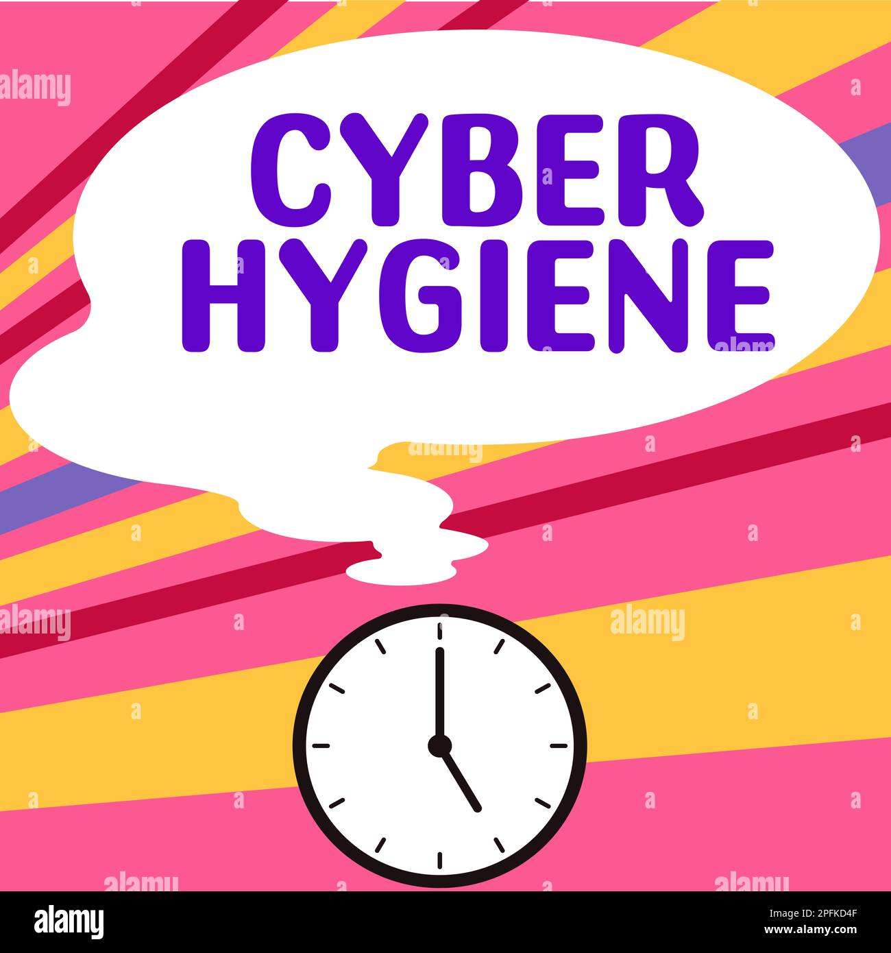 Handwriting Text Cyber Hygiene Business Overview Steps That Computer Users Take To Improve