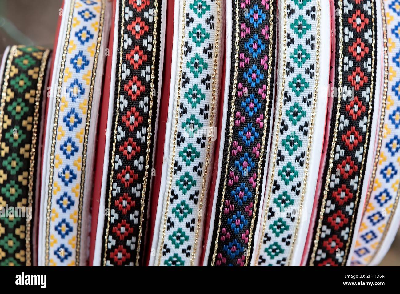 The simple ukrainian ornamental ribbons Stock Photo - Alamy
