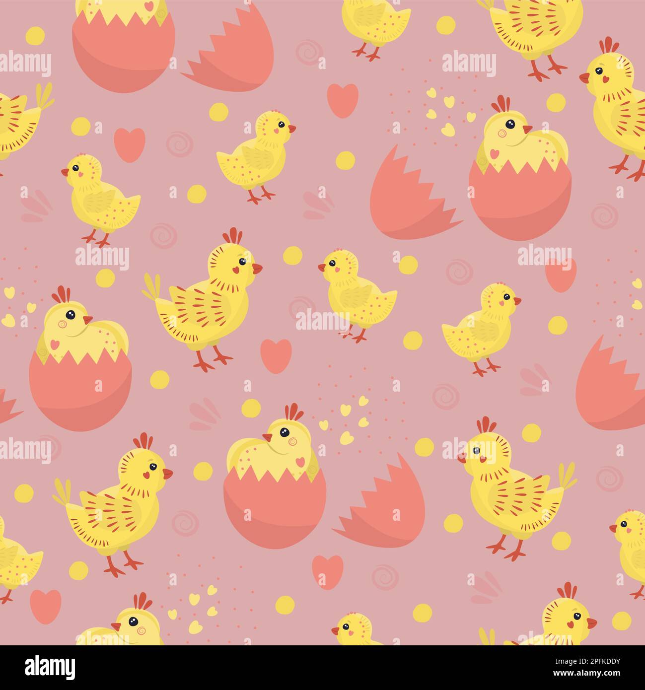 Cute Easter seamless pattern, orange background Stock Vector Image & Art - Alamy