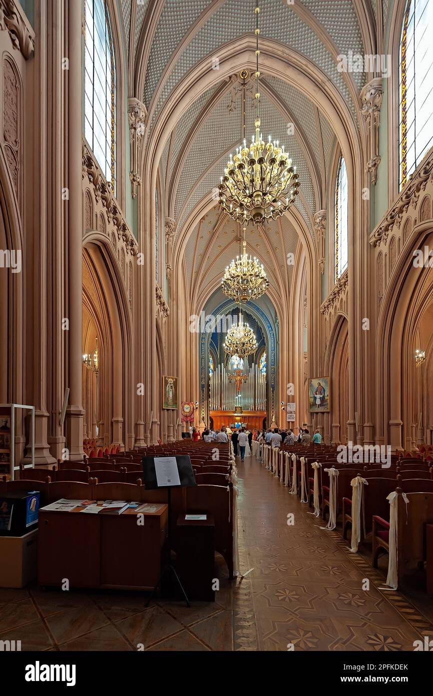 The interior of the St. Nicholas Roman Catholic Cathedral, House of ...