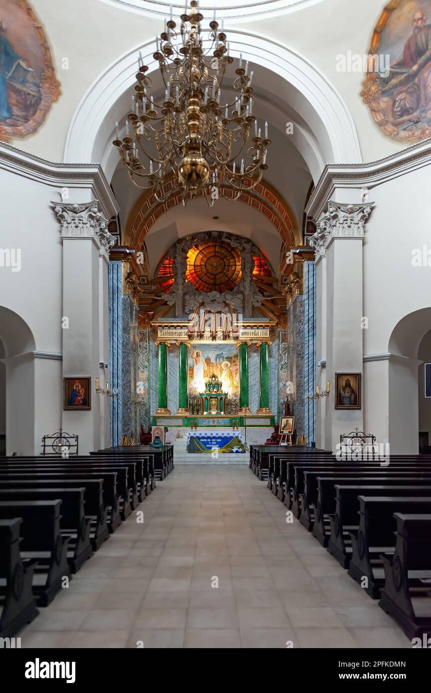 Main altar of Co-Cathedral of St. Alexander, Kyiv Ukraine Stock Photo ...