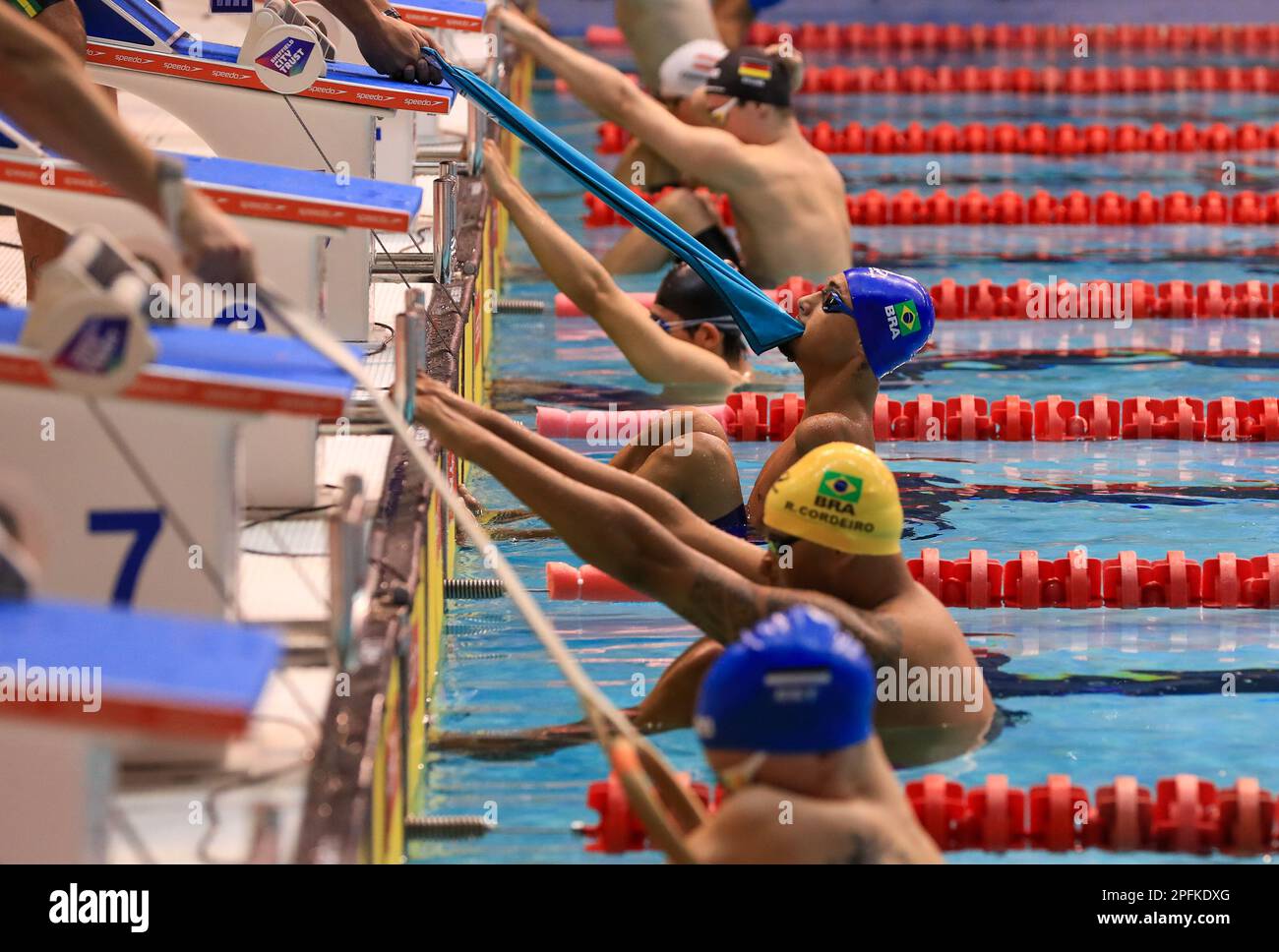 Brazil’s Samuel da Silva de Oliveira during the Men’s MC 50m Backstroke ...