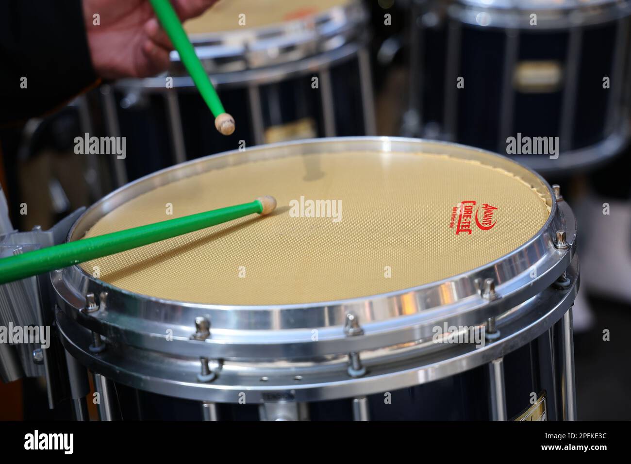 The NYPD Emerald Society Pipes & Drums rehearse before performing in ...