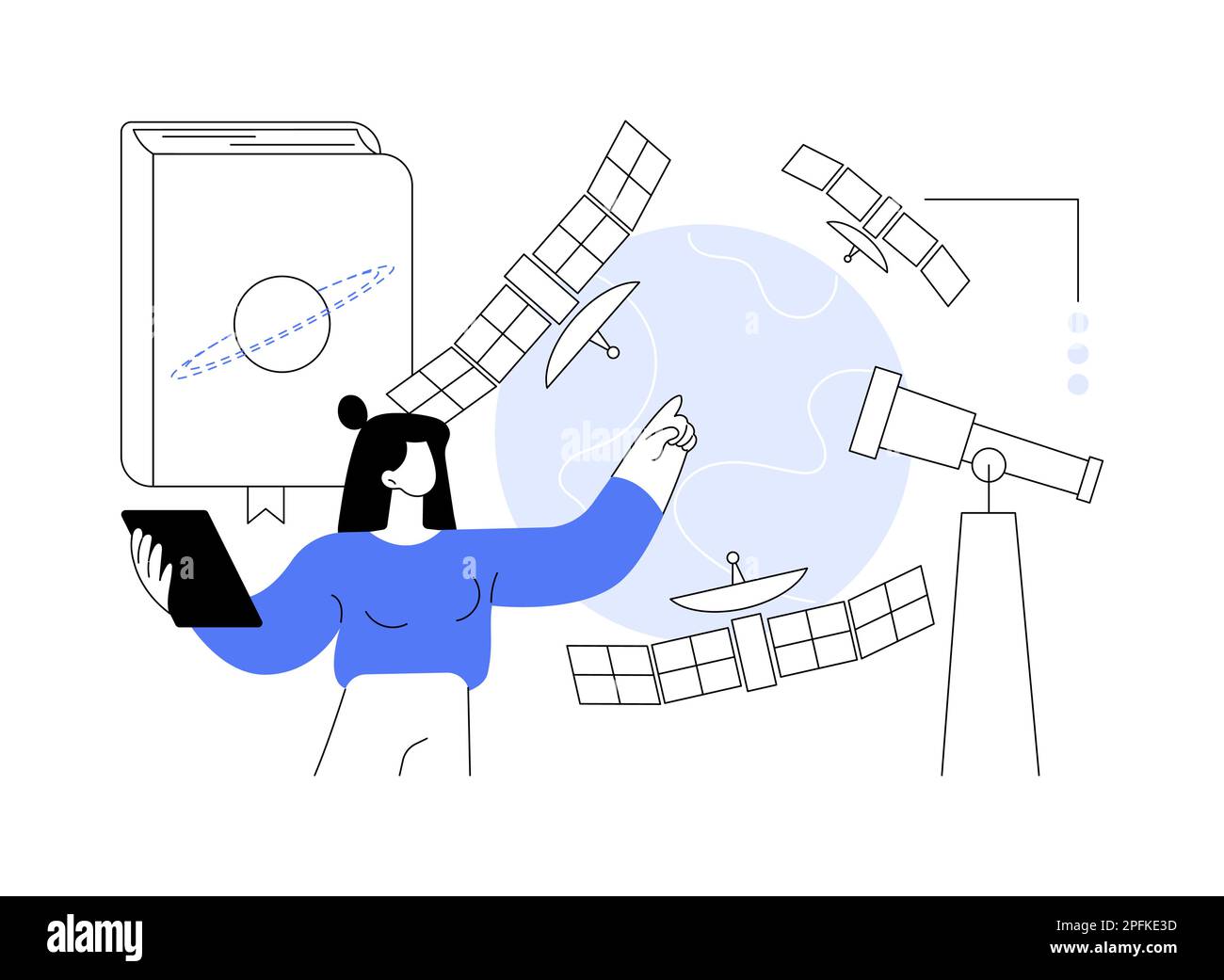 Earth observation abstract concept vector illustration Stock Vector ...