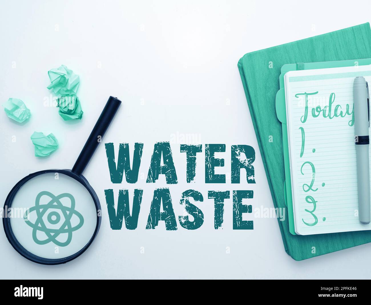 Hand writing sign Water Waste. Business idea liquid that has been used ...