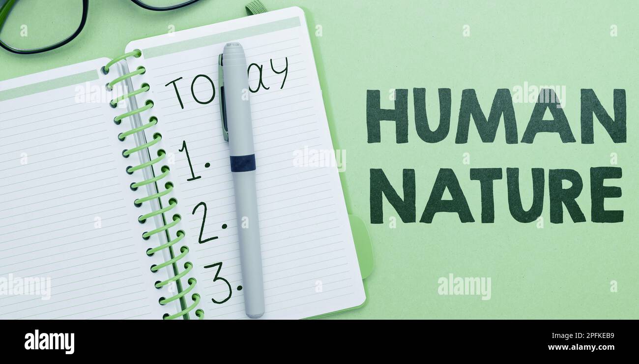 Inspiration showing sign Human Nature. Business idea psychological ...