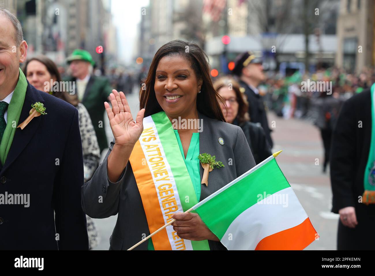 Attorney General of New York Letitia James during the St. Patrick's Day ...