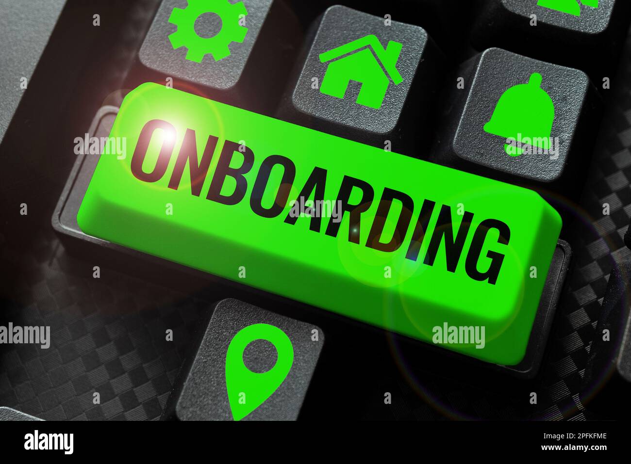 Sign displaying Onboarding. Concept meaning Action Process of ...