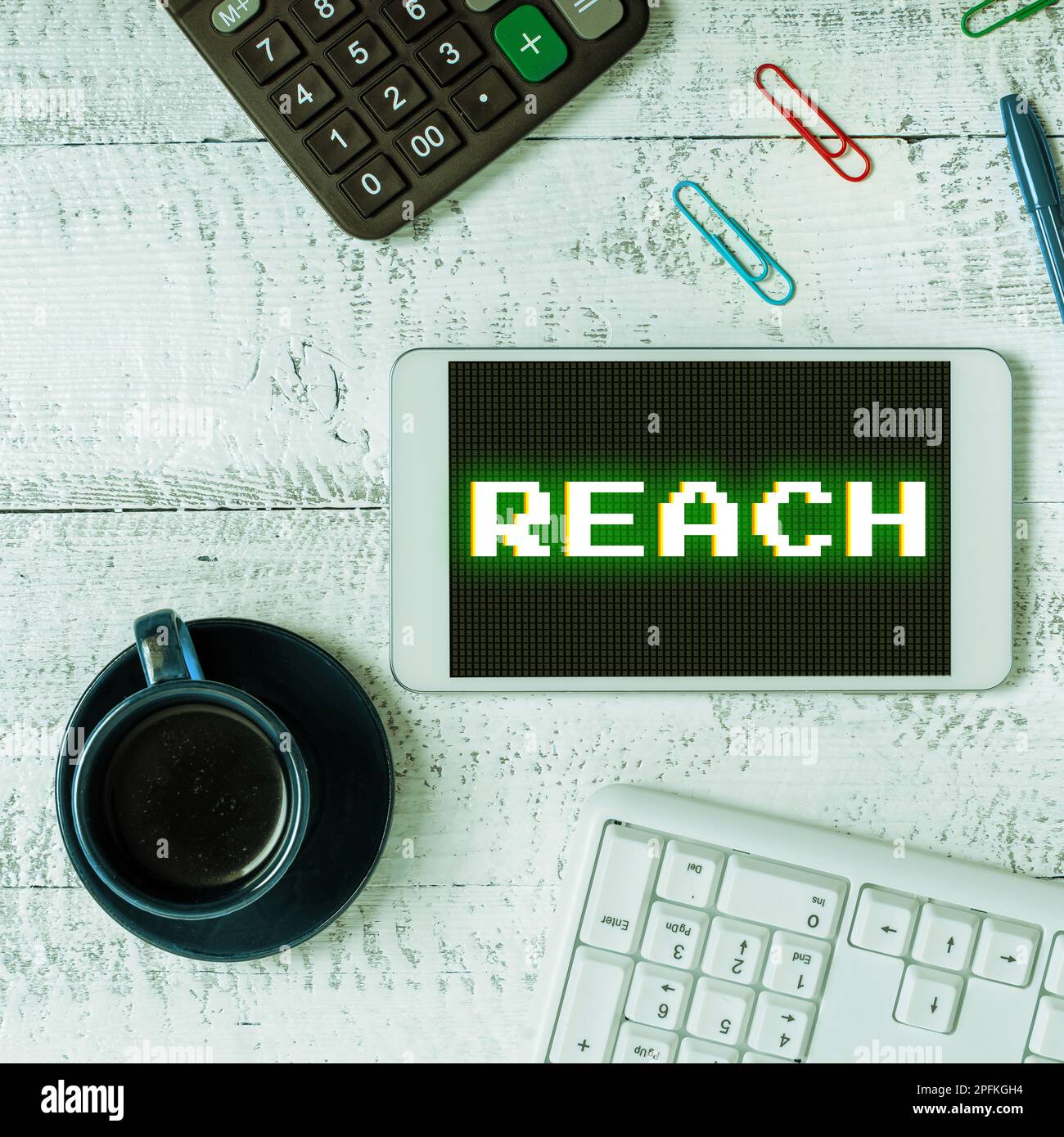 Writing displaying text Reach. Internet Concept the distance within ...