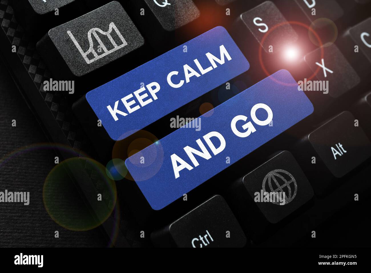 Sign displaying Keep Calm And Go. Business showcase Be relaxed and ...