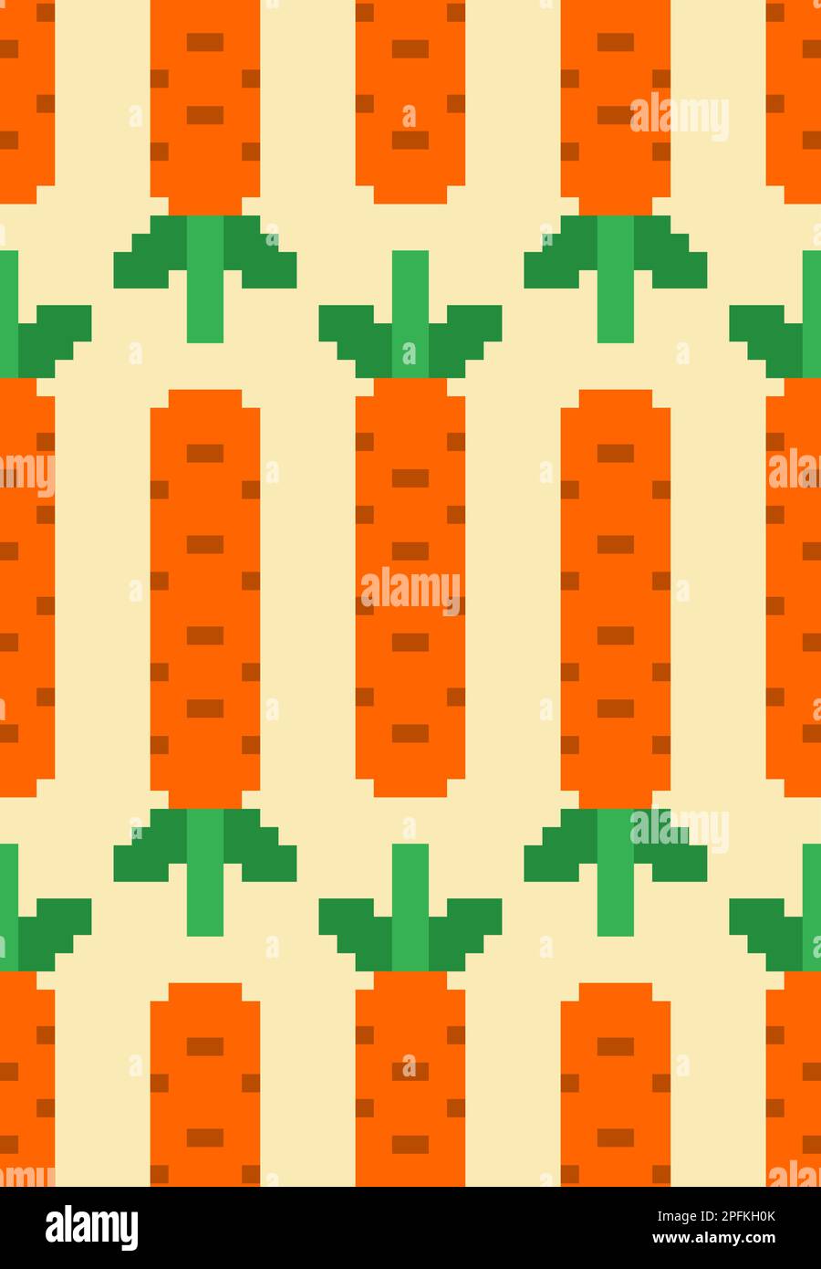 Carrot pixel art pattern seamless. 8 bit pixelated texture. Vegetable ...