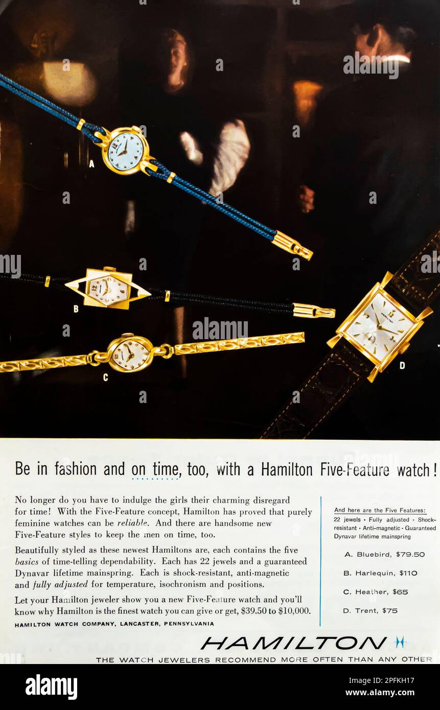 Watch ads 1950s hi-res stock photography and images - Alamy