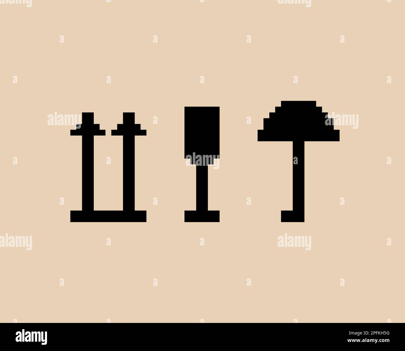 Sign for sending box pixel art. 8 bit Fragile, top and umbrella Stock ...