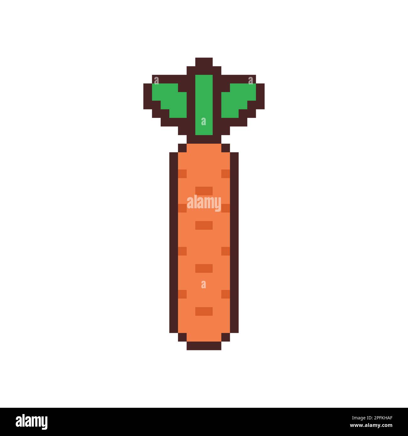 Carrot pixel art isolated. 8 bit pixelated Vegetable Vector ...