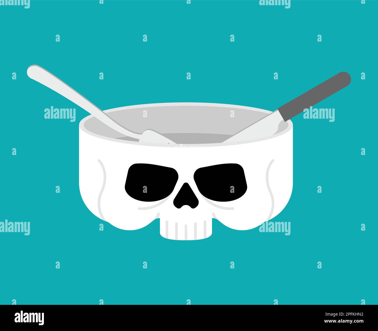 Skull on table Stock Vector Images - Alamy