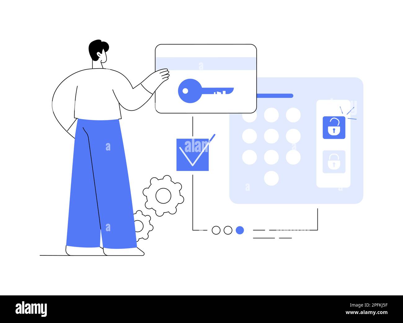 Security access card abstract concept vector illustration Stock Vector ...