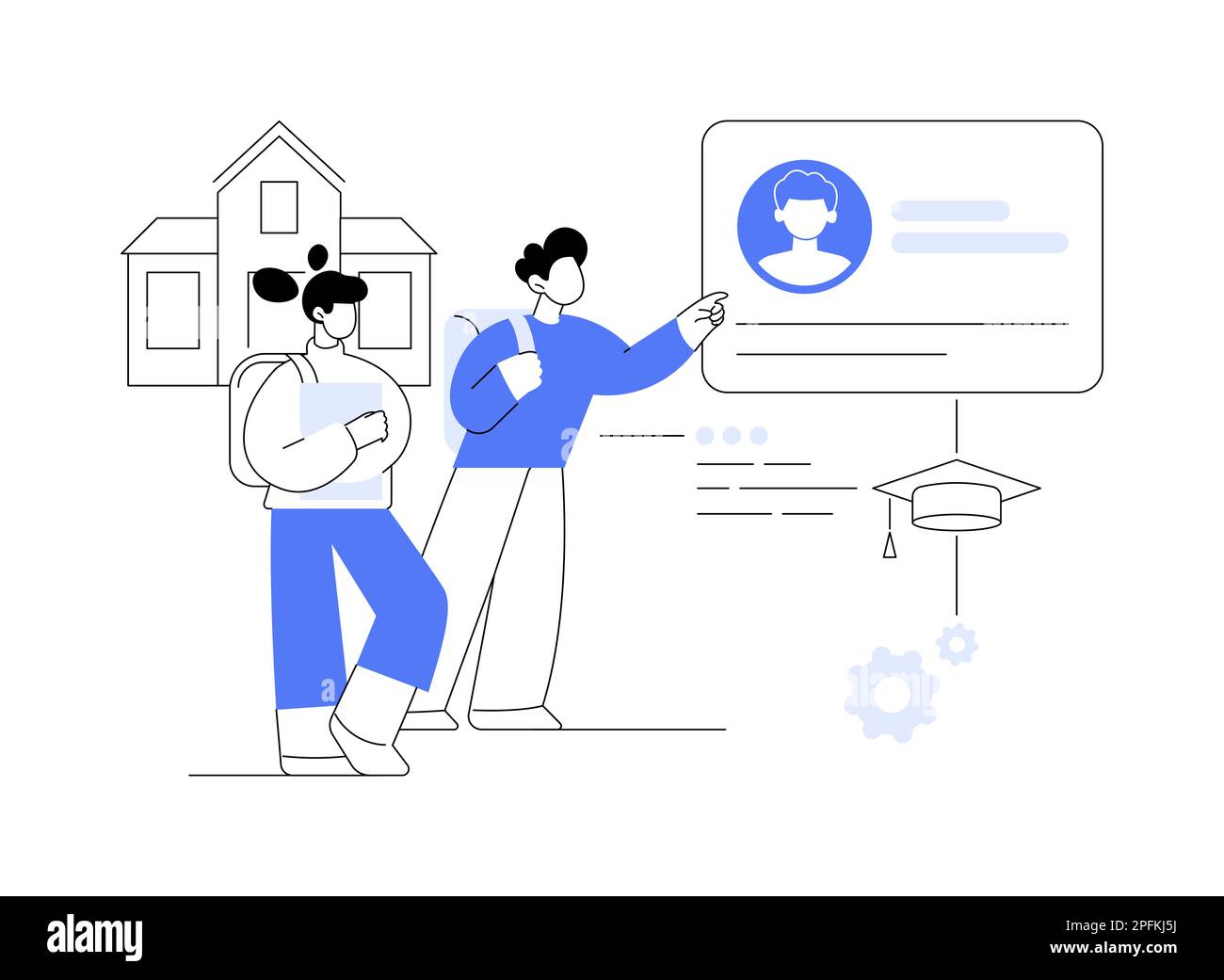 Smartcards for schools abstract concept vector illustration Stock ...