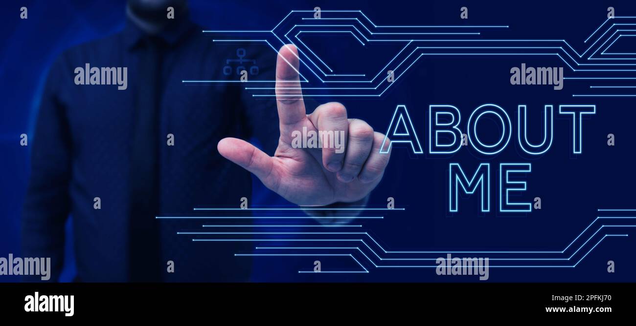 Inspiration showing sign About Me. Internet Concept My Personal ... Inspiration showing sign About Me. Internet Concept My Personal ...