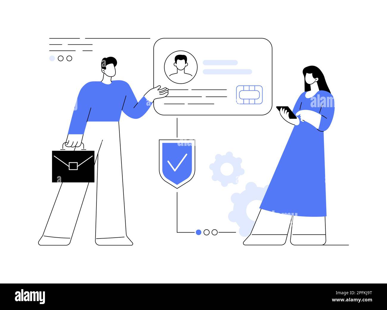 Smart ID card abstract concept vector illustration Stock Vector Image ...