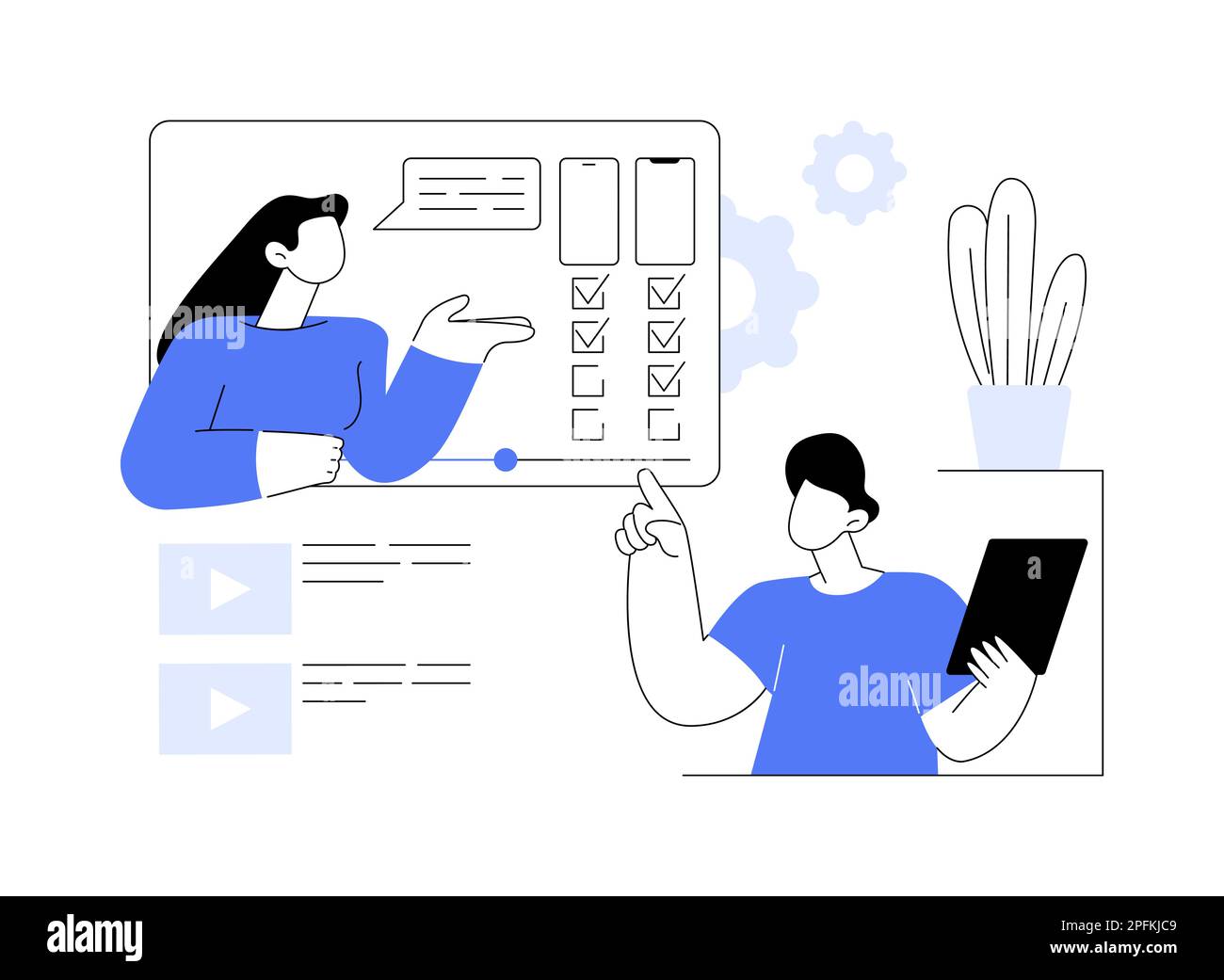 Technical review abstract concept vector illustration Stock Vector ...