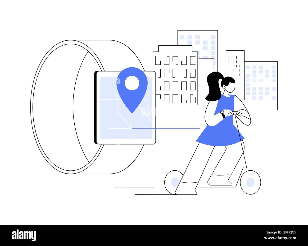 GPS kids tracker watches abstract concept vector illustration Stock ...