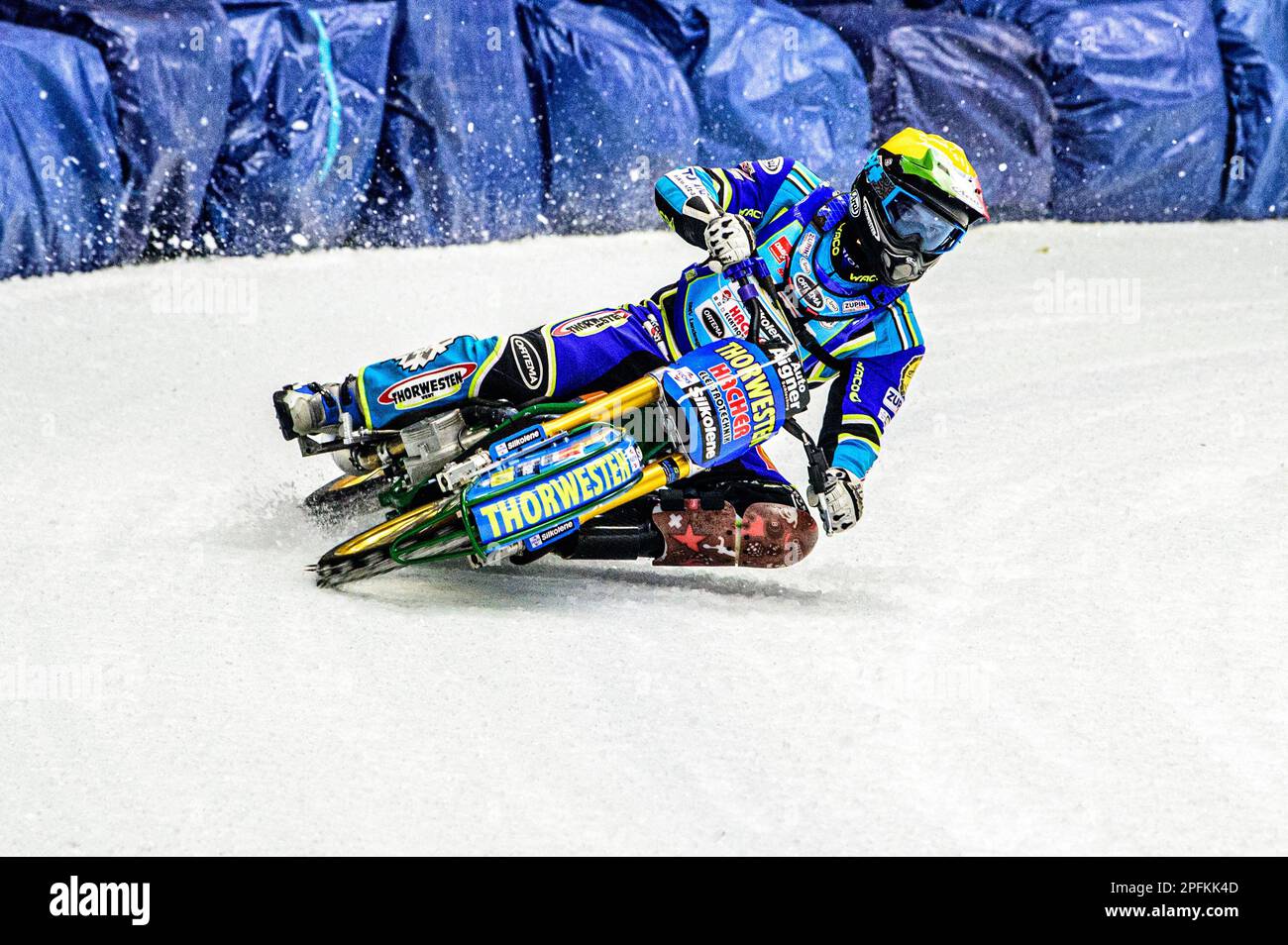 Luca Bauer in action during the Race of Legends at the Max-Aicher-Arena ...