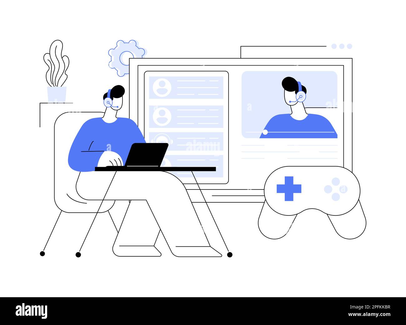 E-sport game streaming abstract concept vector illustration Stock ...