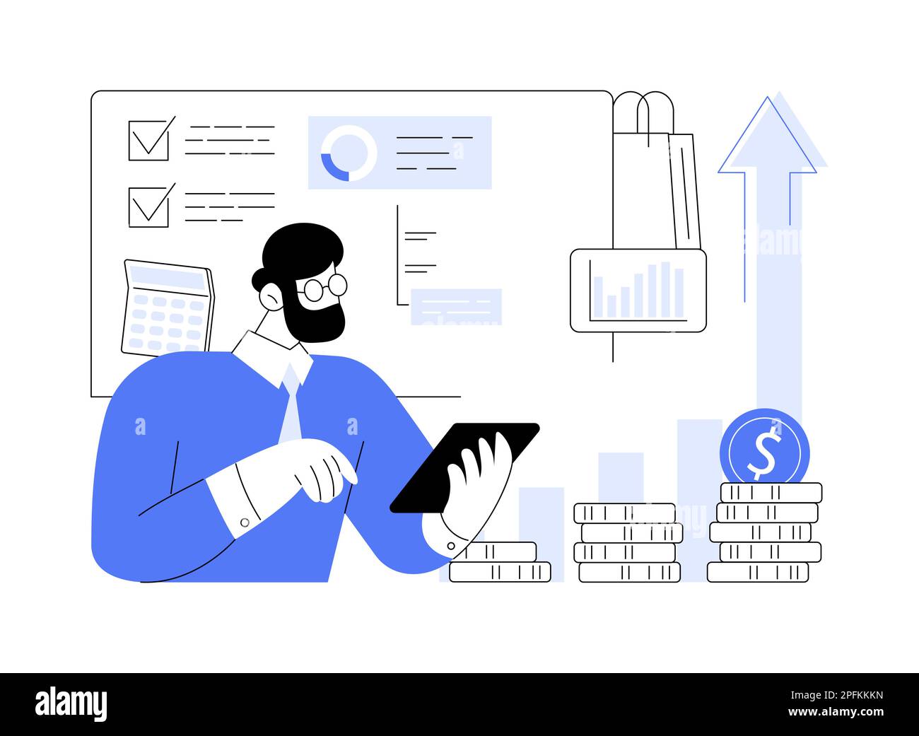 Sales forecasting abstract concept vector illustration Stock Vector ...