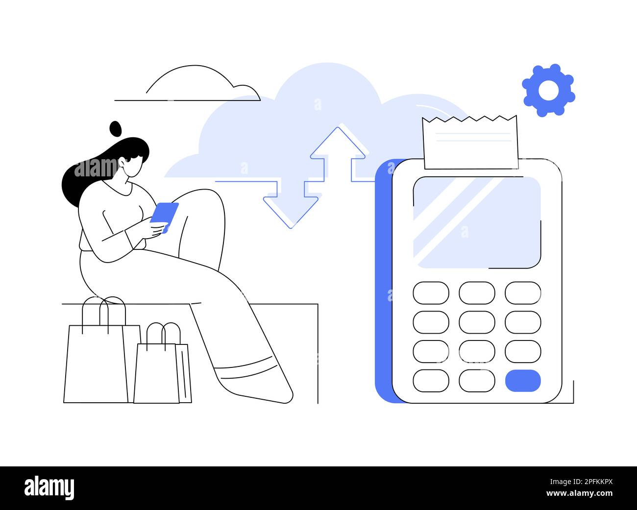 Cloud POS abstract concept vector illustration Stock Vector Image & Art ...