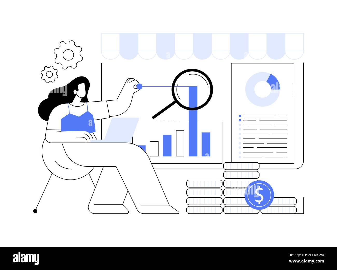 Sales index abstract concept vector illustration Stock Vector Image ...