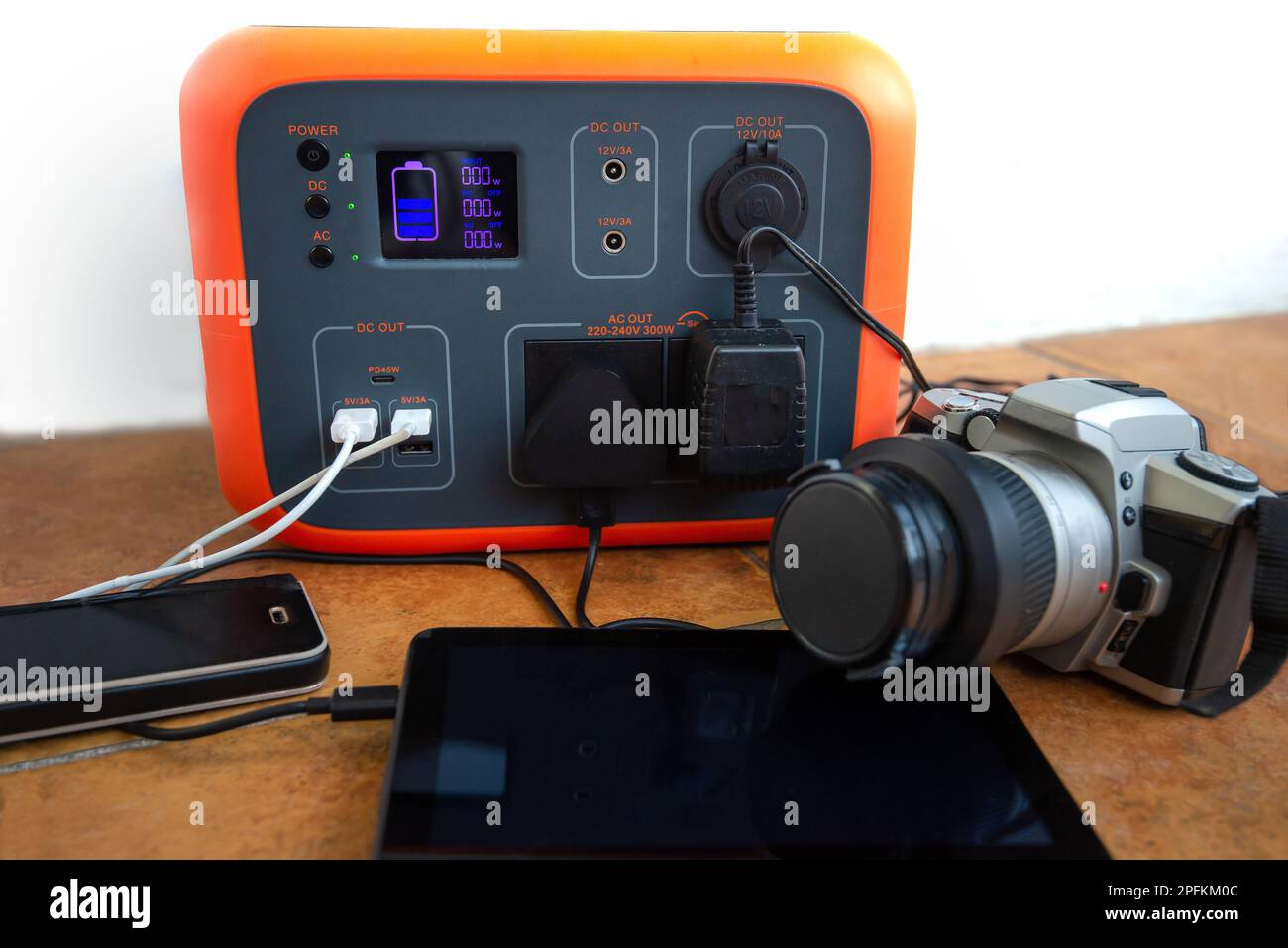 Portable power station solar electricity generator with mobile phone ...