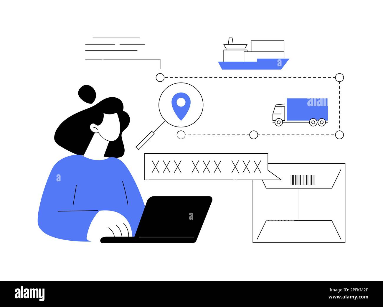 Post service tracking abstract concept vector illustration Stock Vector ...