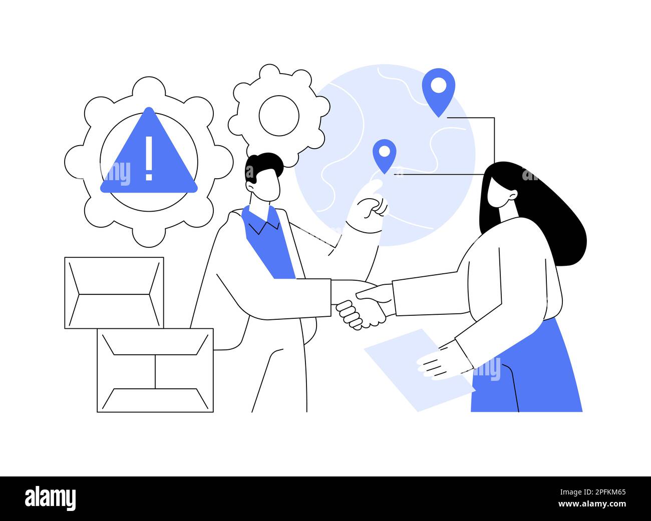 Collaborative logistics abstract concept vector illustration Stock ...