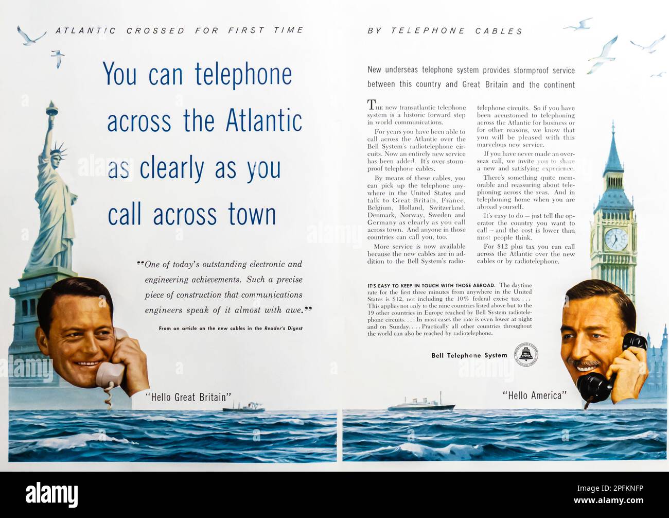 Telephone advertisement 1950's hi-res stock photography and images - Alamy