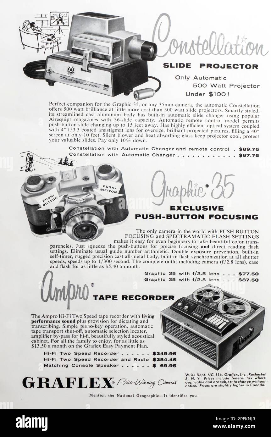 Graflex advert hi-res stock photography and images - Alamy