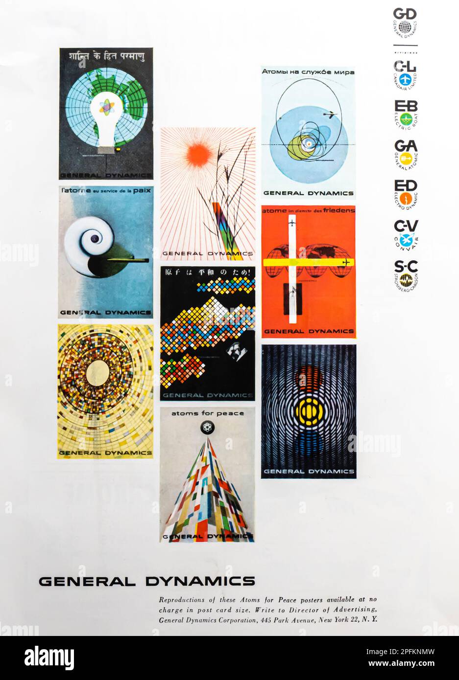General Dynamics advert in a Natgeo magazine, november 1956 Stock Photo ...