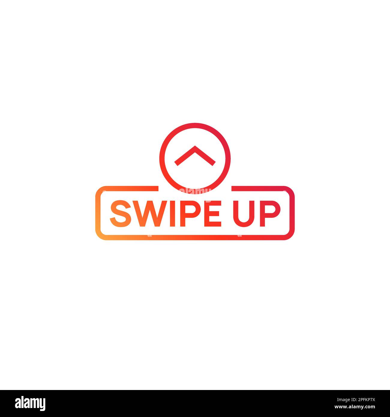 Swipe up arrow vector icon. Social media story drag button sign action ...