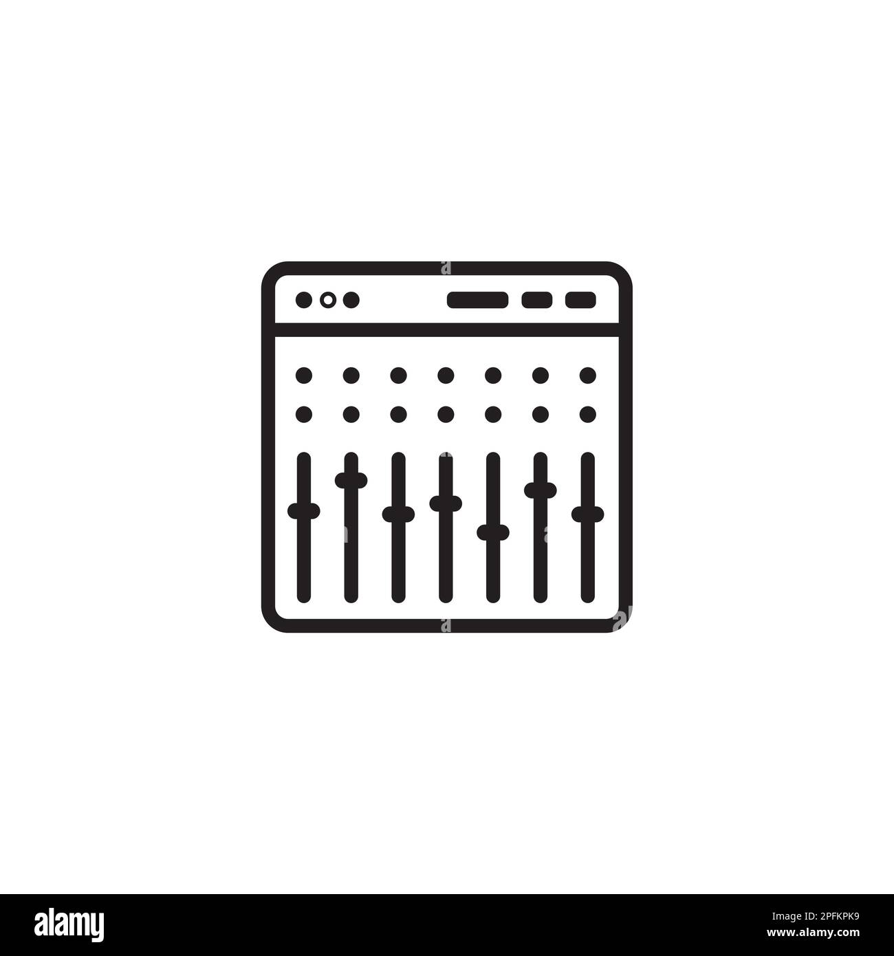 Mixer audio sound illustration mixing icon. Audio mixer media vector icon Stock Vector Image ...