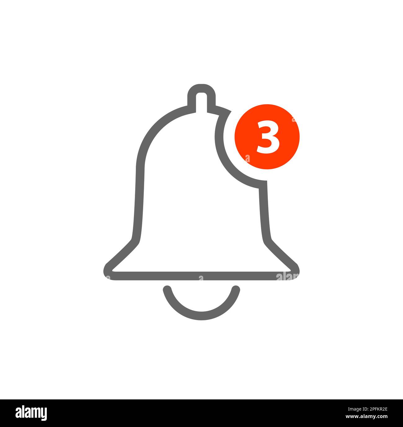 Notification Vector Icon of bell. Alarm alert message ring icon sign for notification Stock ...