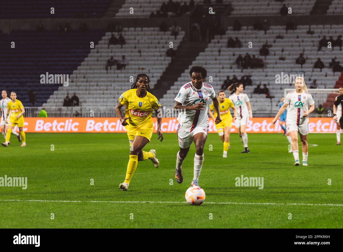 Lyon, France. 17th Mar, 2023. Vicki Becho (27) from OL in action during ...