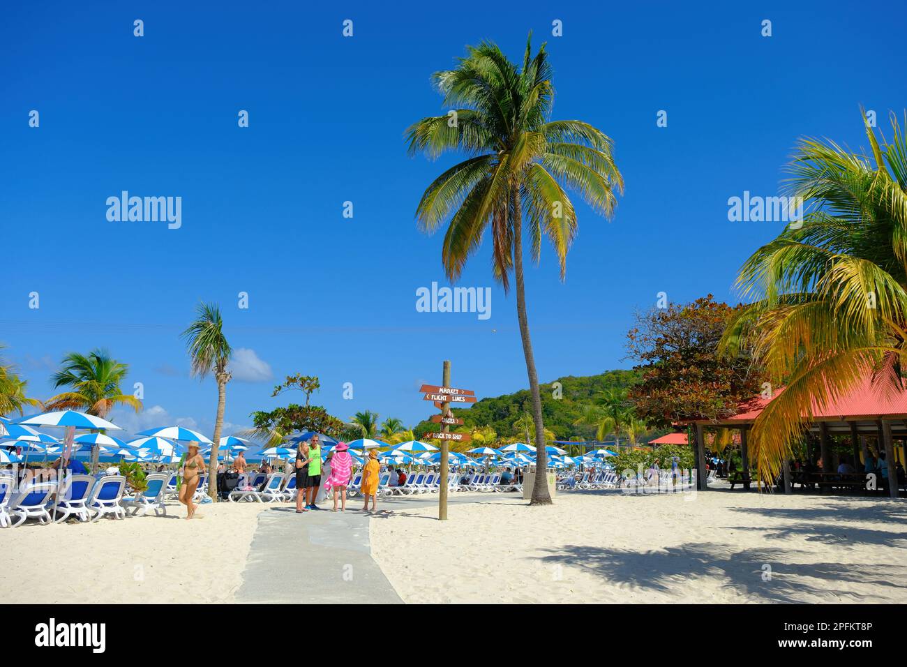 LABADEE, HAITI -January 31, 2023: Labadee is a port located on the ...