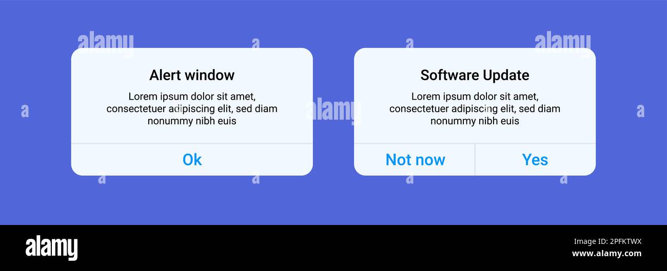 Message Box Smartphone Alert Template Ui Mockup Window Interface