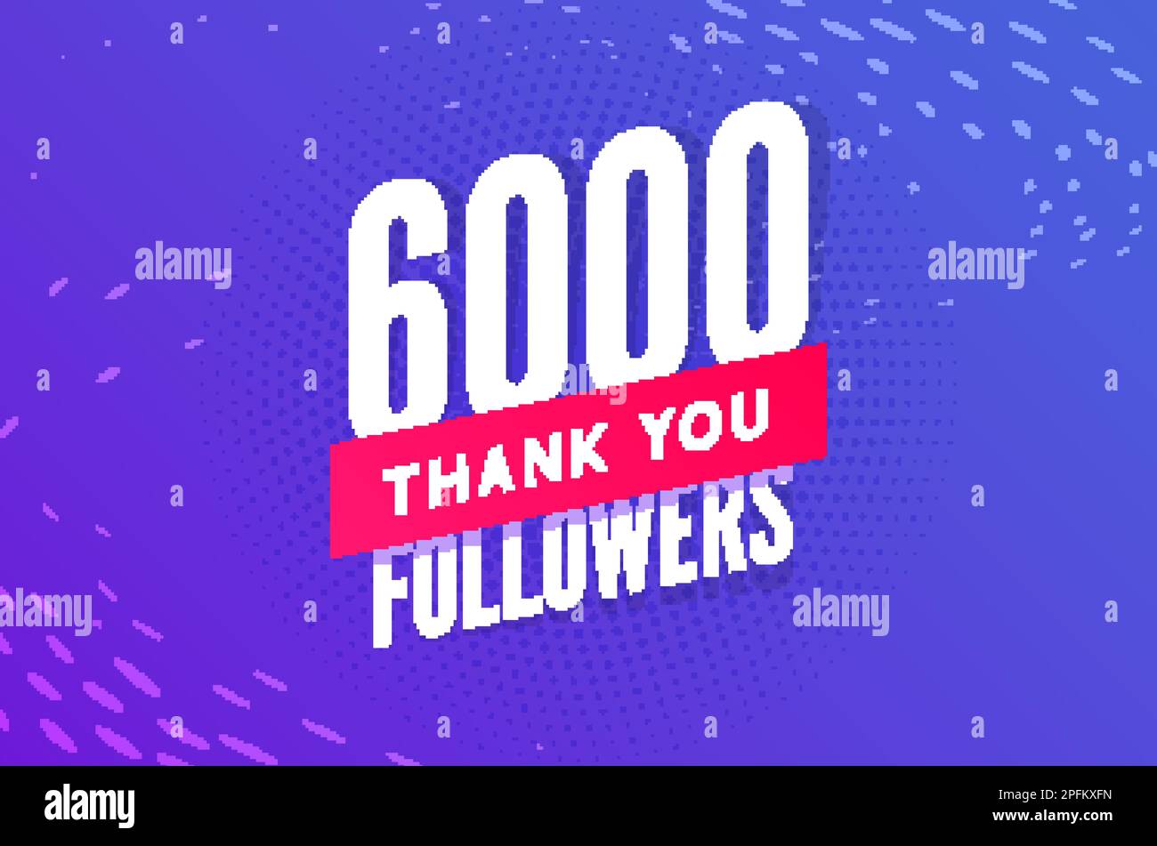 6000 followers vector. Greeting social card thank you followers ...