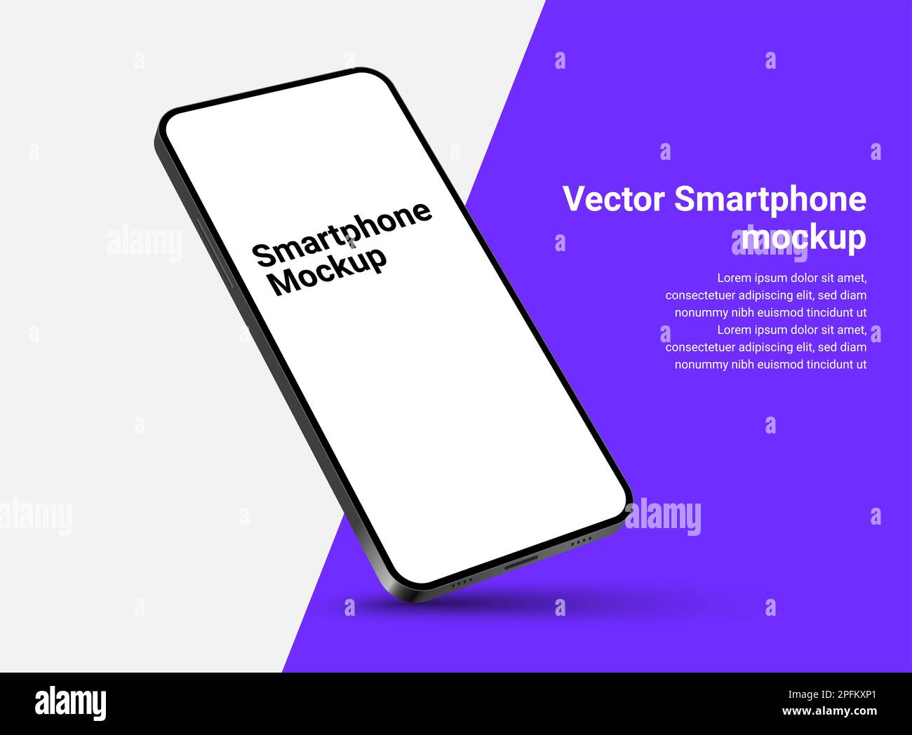 Phone mockup isolate 3d vector screen device template. Cellphone app ...